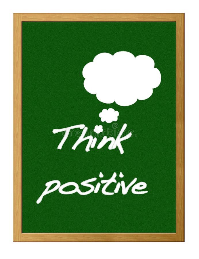 Positive Thinking Mind Shows Optimism or Belief Stock Illustration ...