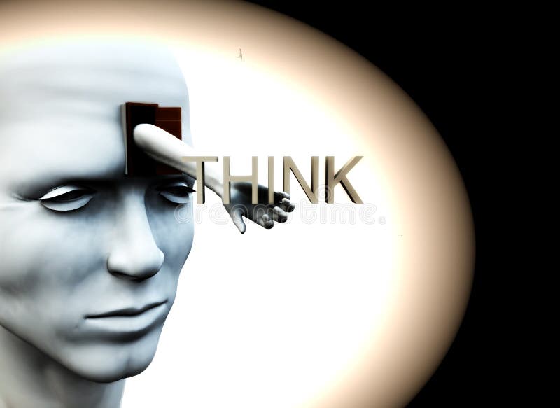 Think 25 stock illustration. Illustration of mankind, attractive - 2083363