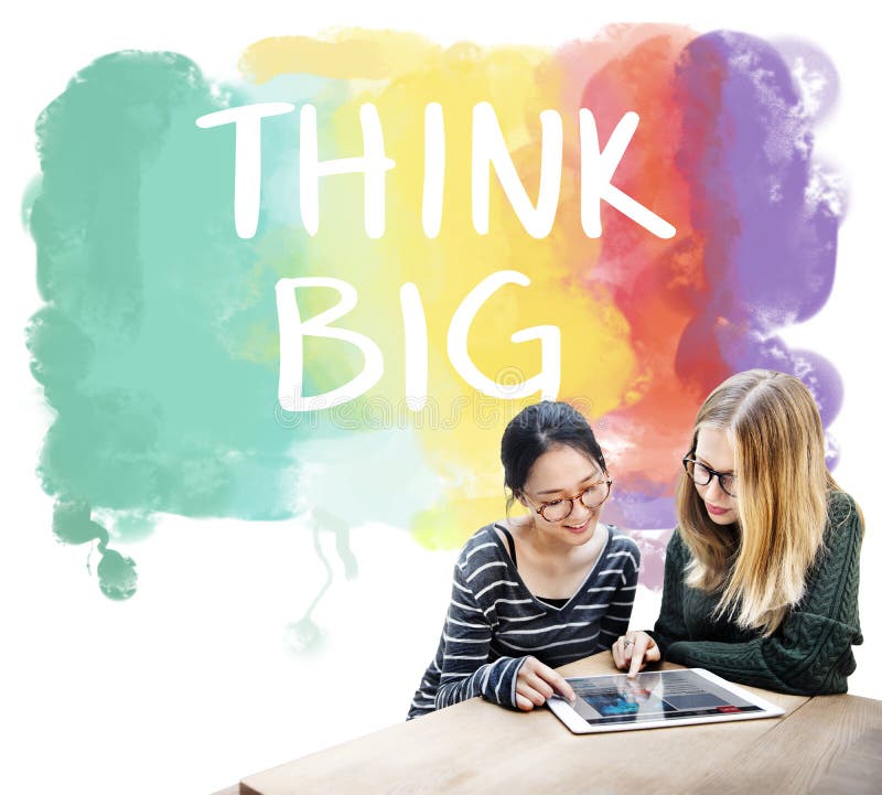 Think Big Attitude Creative Inspiration Optimism Concept Stock Image ...