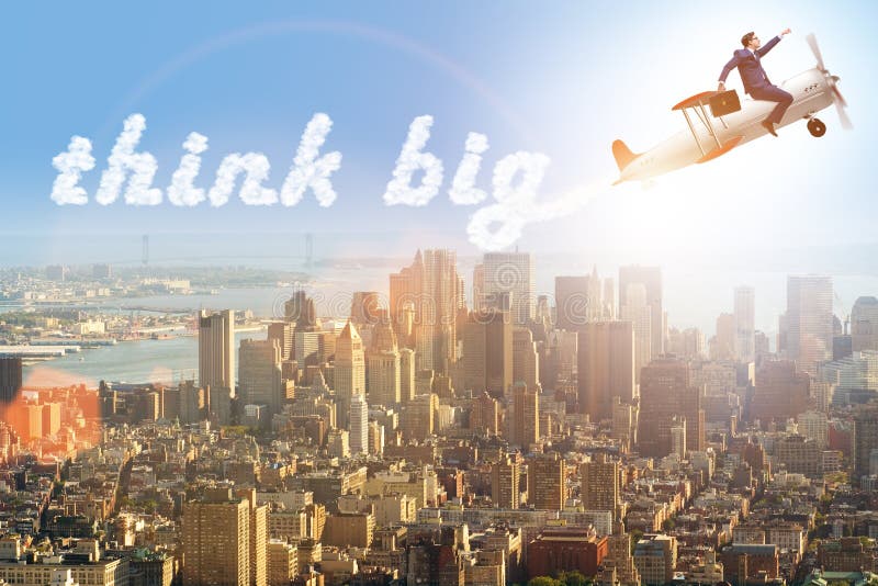 Think Big Concept with Businessman Stock Image - Image of conceptual ...