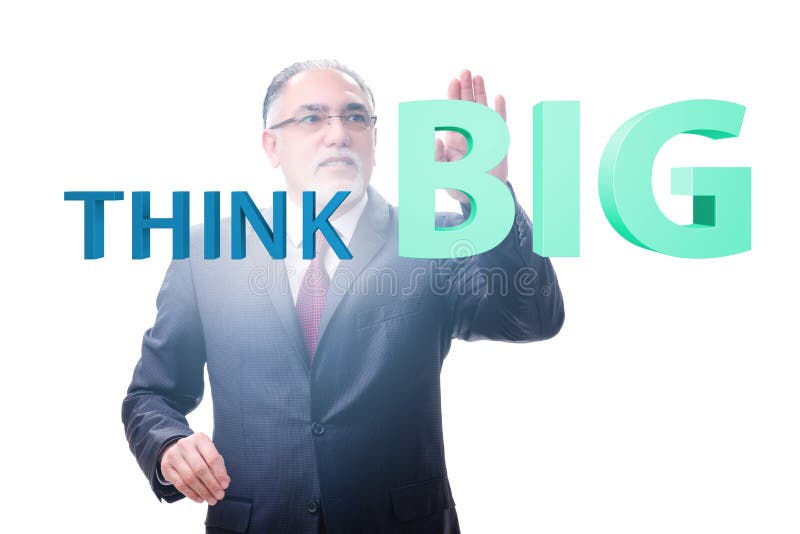 Think Big Concept with Businessman Stock Image - Image of innovation ...