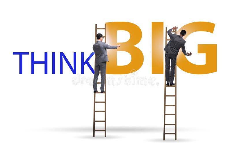 Think Big Concept with Businessman Stock Image - Image of success ...