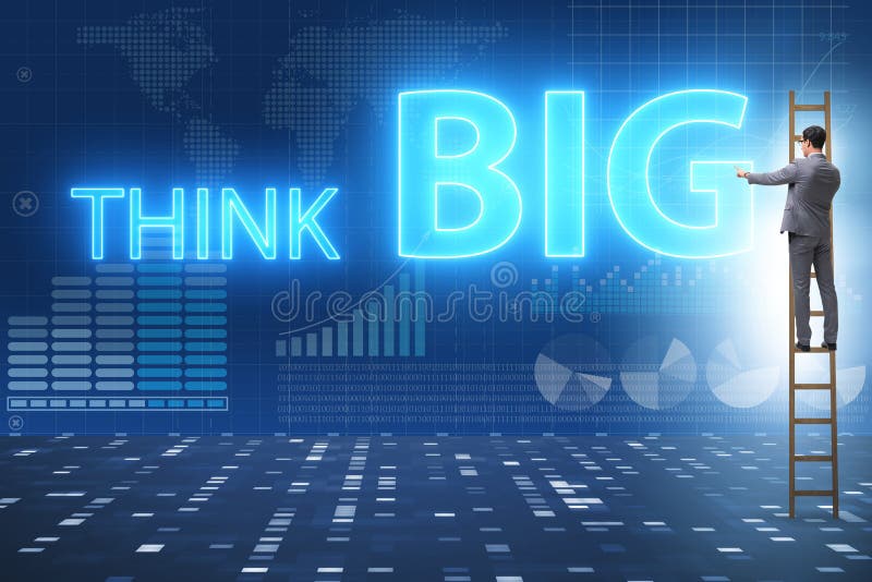 Think Big Concept with Letters Stock Illustration - Illustration of ...