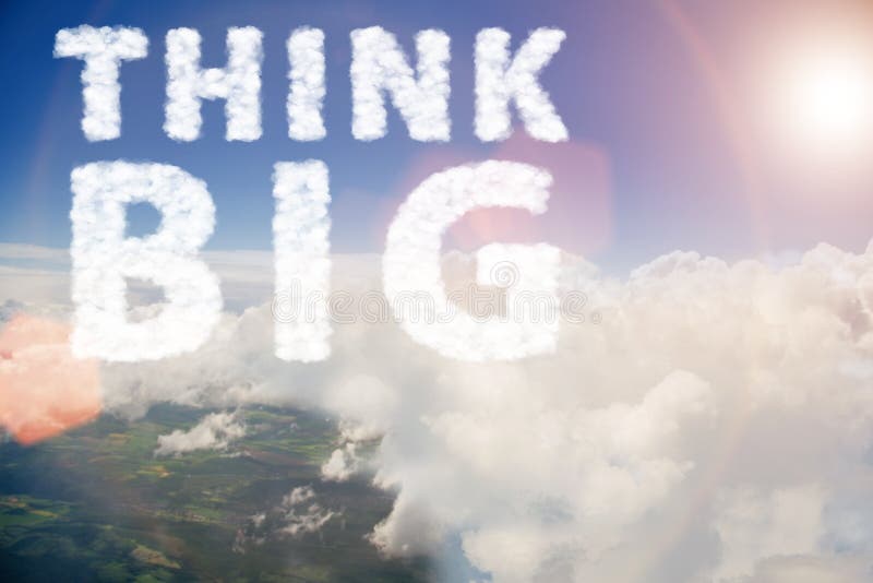 Think Big Concept With Businessman Stock Image - Image of vision ...