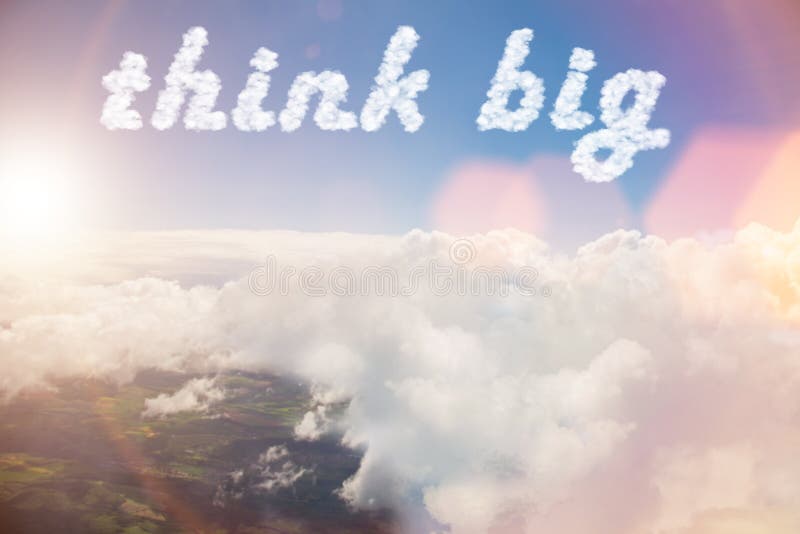 Think Big Concept With Businessman Stock Image - Image of vision ...