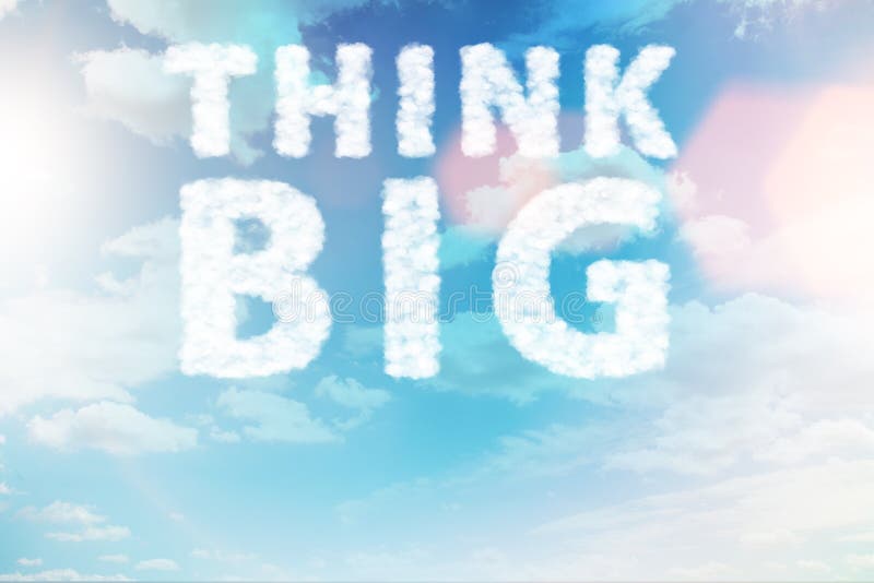 Think Big Concept with Letters Stock Illustration - Illustration of ...