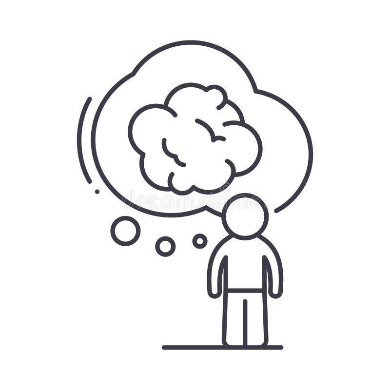 Think Big Icon, Linear Isolated Illustration, Thin Line Vector, Web ...