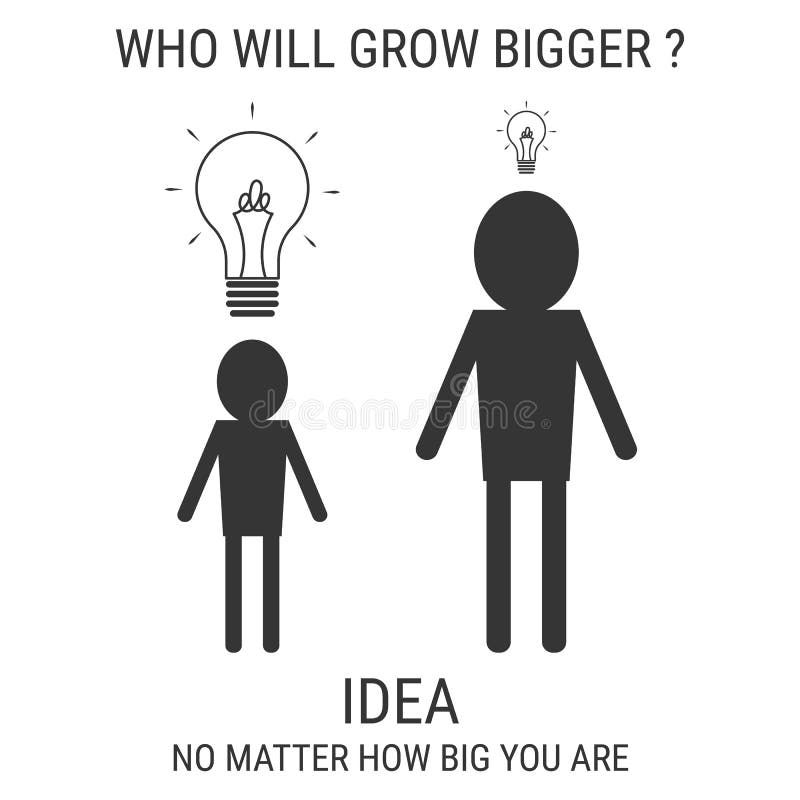 Think Big Idea Concept stock vector. Illustration of silhouette - 173937179