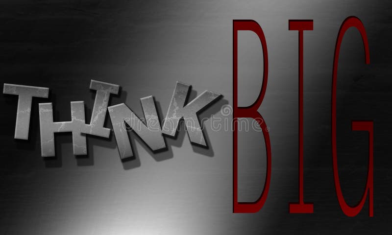 Think Big Inspirational Quote and Text Stock Illustration ...