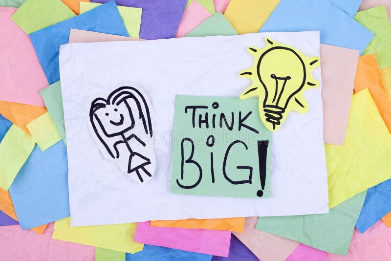 Think Big stock image. Image of light, creativity, reminder - 49826049