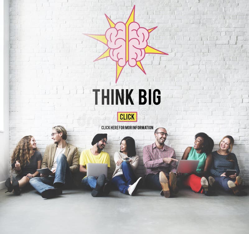 Think Big Positive Thinking Inspiration Attitude Concept Stock Photo ...