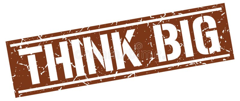 Think big stamp stock vector. Illustration of background - 120295835