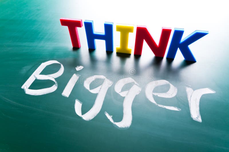 Think bigger concept stock image. Image of abstract, increase - 29545055