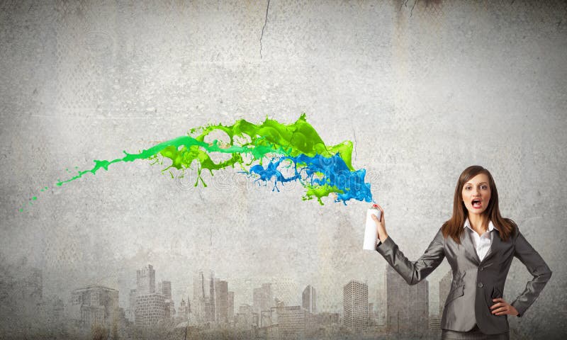 Think bright! stock photo. Image of idea, artist, create - 49851792