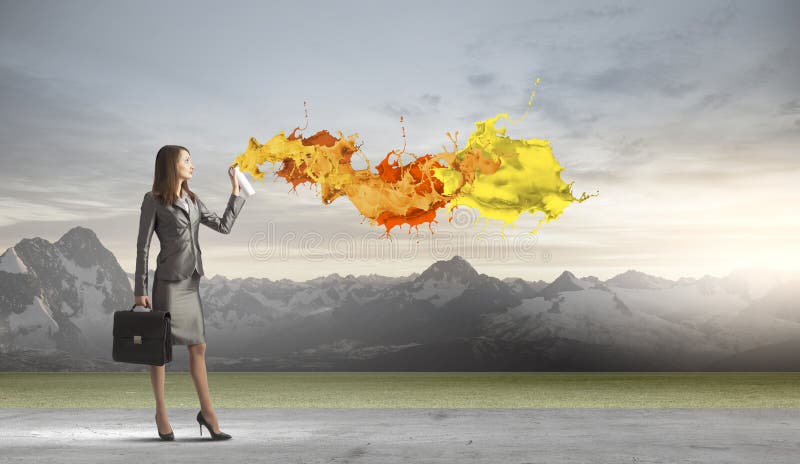 Think bright! stock image. Image of creative, business - 51765575