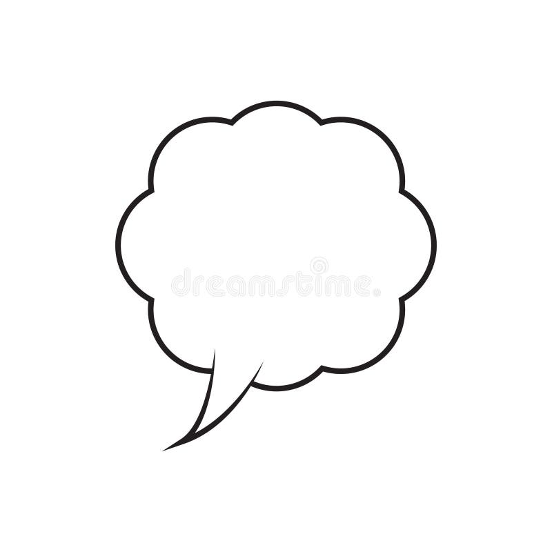 Think Bubble Isolated. Trendy Think Bubble in Flat Style. Modern ...