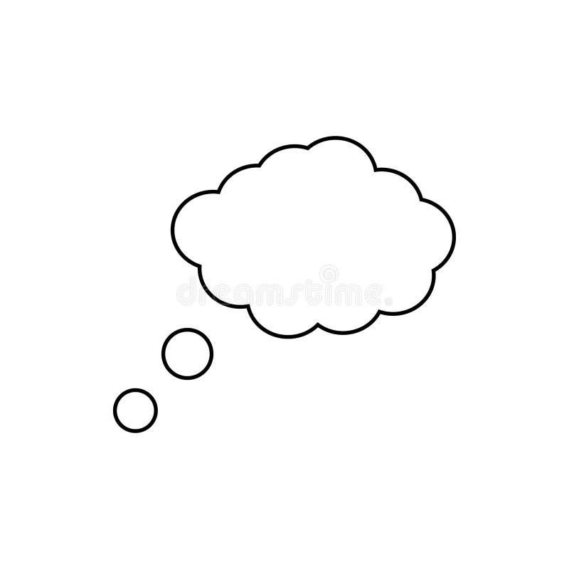 Think Bubble Isolated on White Background. Trendy Think Bubble in Flat ...