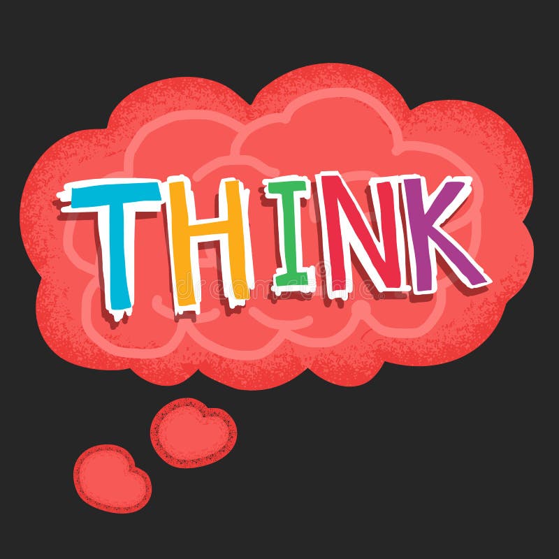 Think bubble stock vector. Illustration of cloud, bubble - 64804520