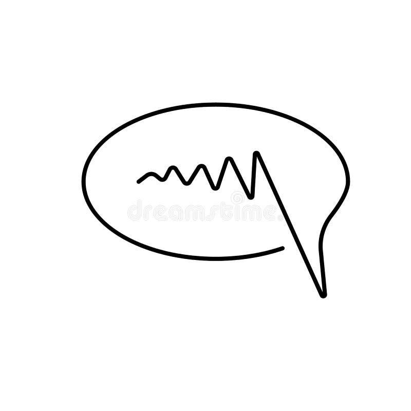 Think Bubble Thin Continuous Line Isolated on White Background. Single ...