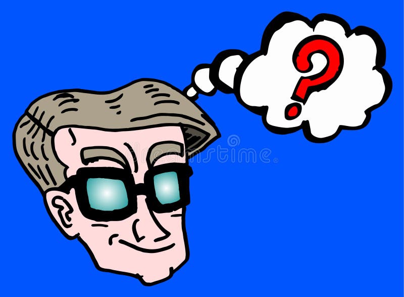 Think cartoon man stock vector. Illustration of doubt - 249738809