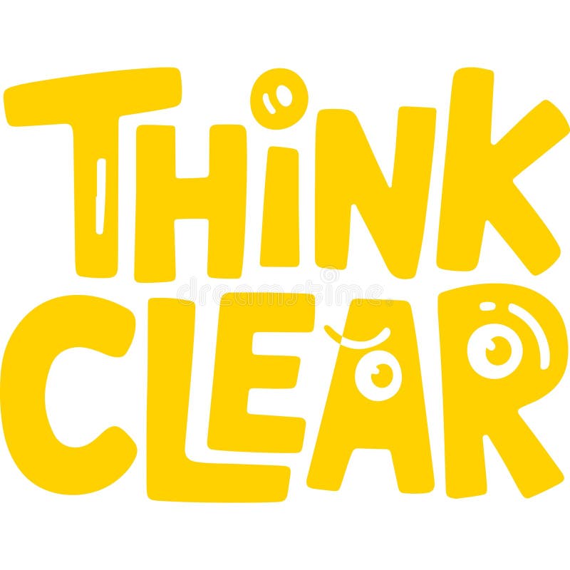 Think Clear Mindful Positive Design Graphic Stock Illustration ...