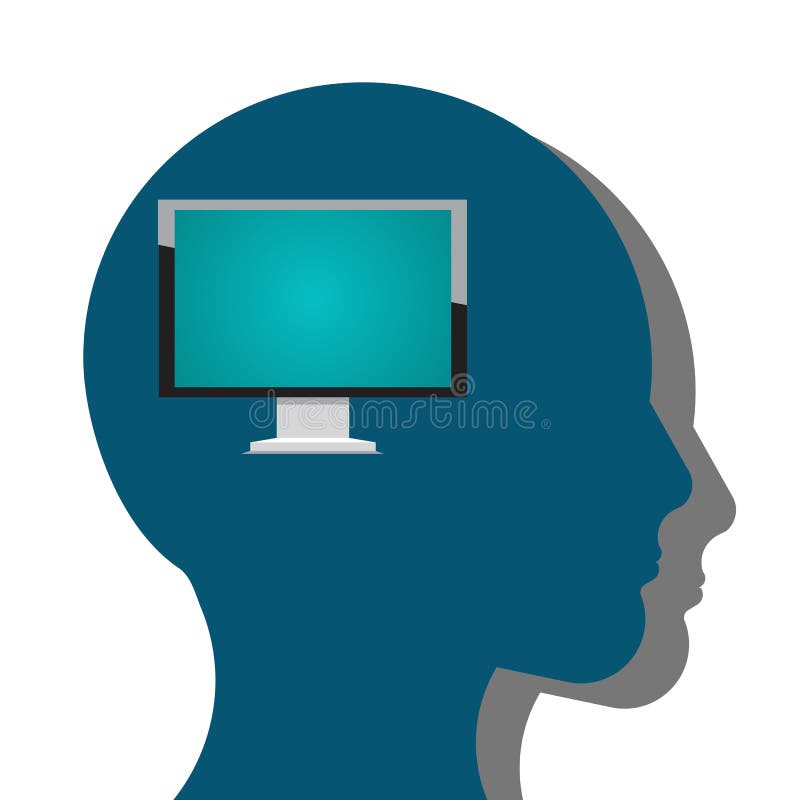 Think about Computer Screen Stock Vector - Illustration of remember ...