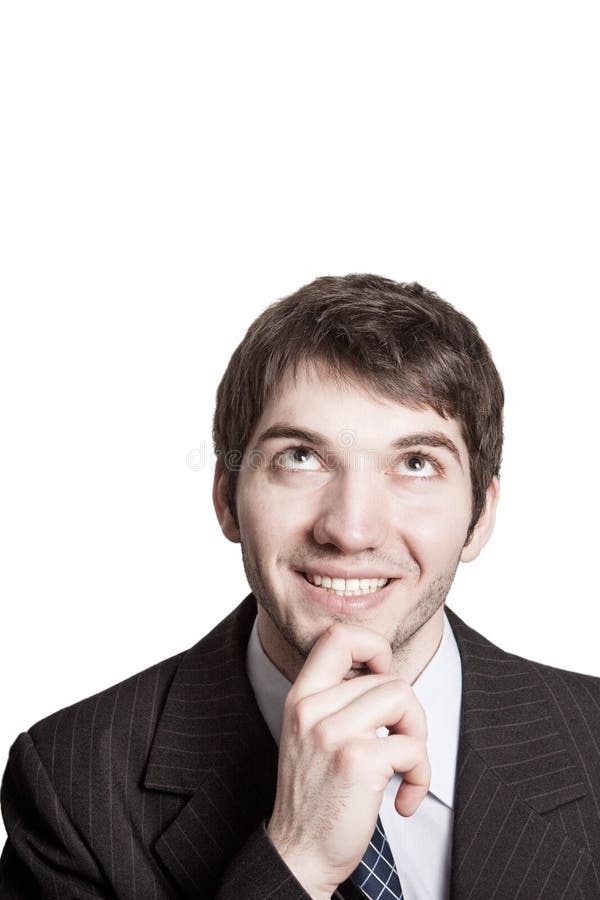 One Pensive Young Man With Expressive Eyes Stock Photo - Image of ...