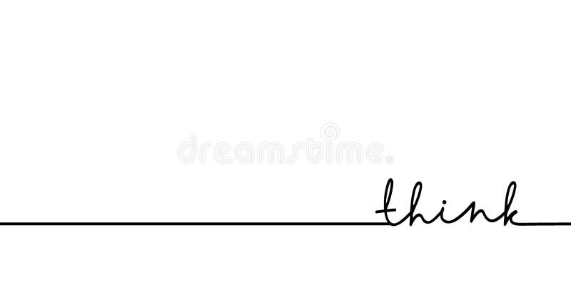 Continuous Line Drawing Think Stock Illustrations – 868 Continuous Line ...