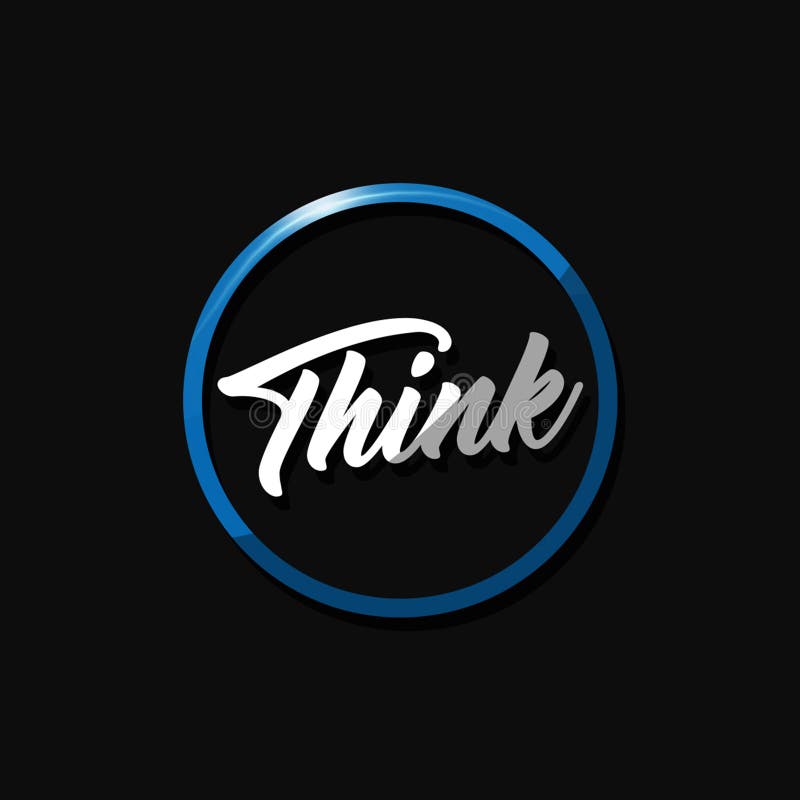Think design art stock illustration. Illustration of logo - 122586293