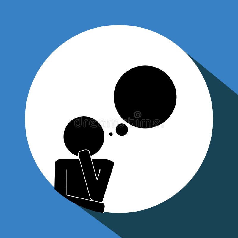 Think Design. Bubble Icon. Flat Illustration, Graphic Stock ...