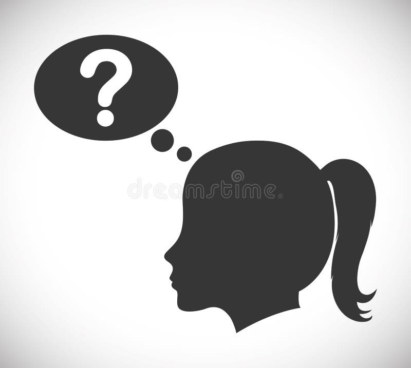 Think Design. Head Icon. Flat Illustration Stock Vector - Illustration ...