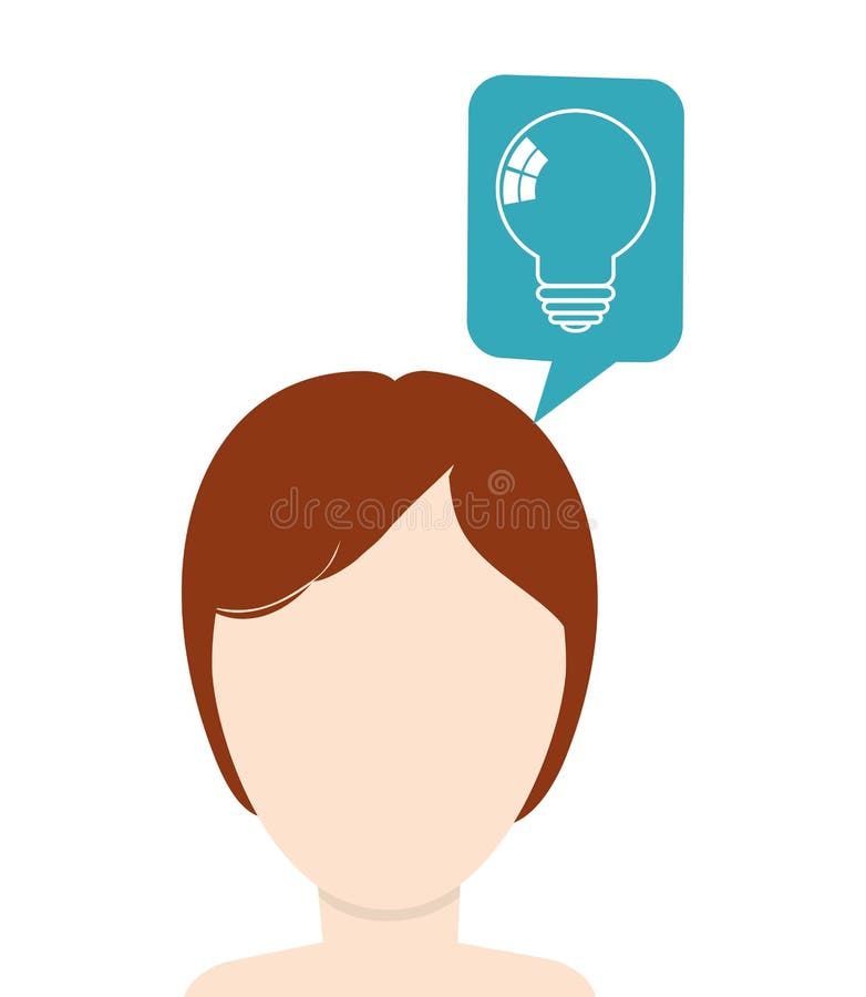 Think Design. Head Icon. Flat Illustration Stock Vector - Illustration ...