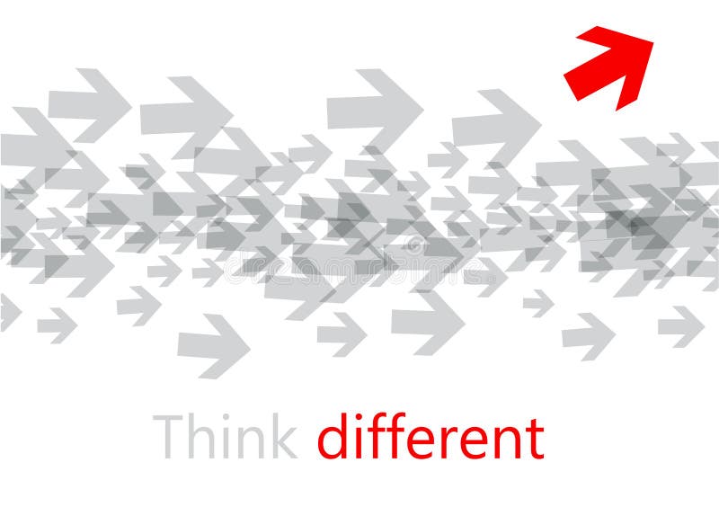 Think Different Background with Arrows. Stock Vector - Illustration of ...