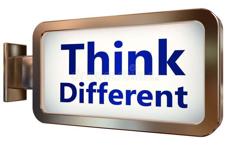 Think Different on Billboard Background Stock Illustration ...
