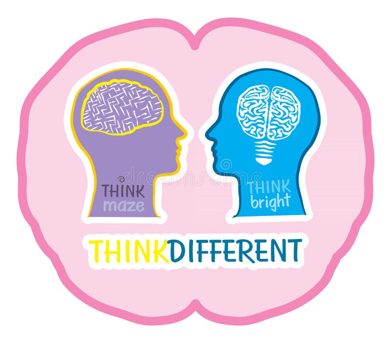 Think Different,bright,maze Stock Illustration - Illustration of bright ...