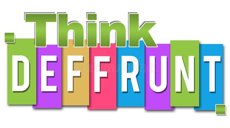 Think Different Colorful stock illustration. Illustration of creative ...