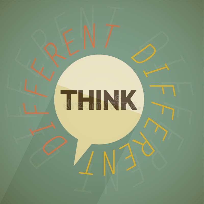 Think different stock vector. Illustration of speech - 41146957