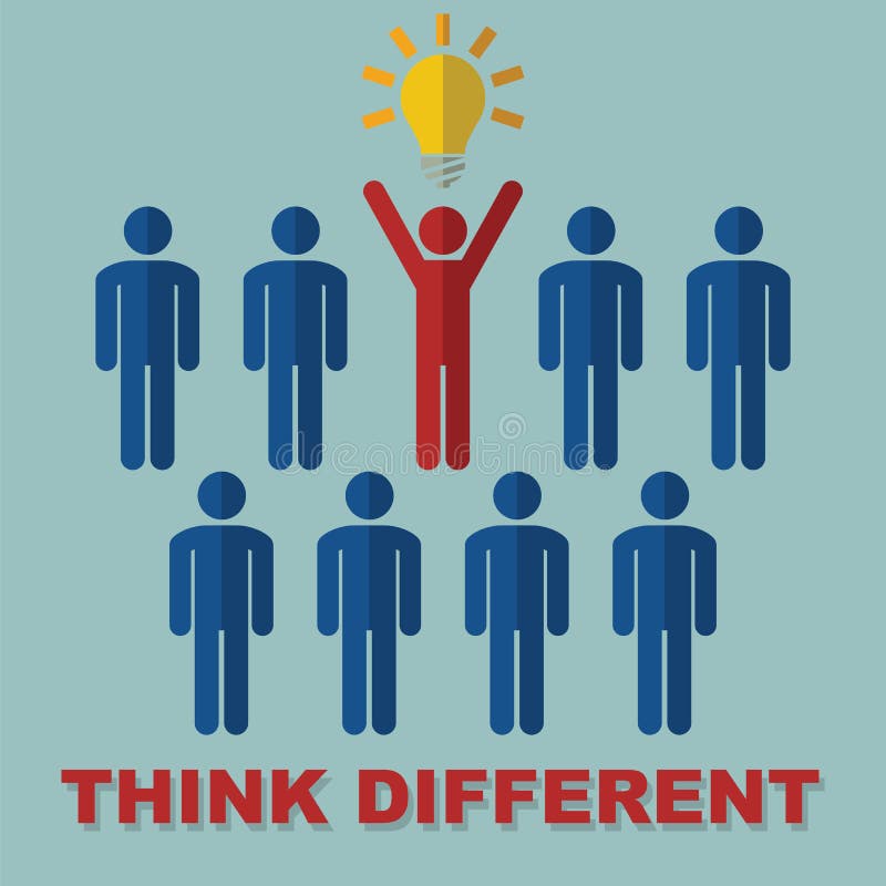 Think different concept stock vector. Illustration of design - 45079969