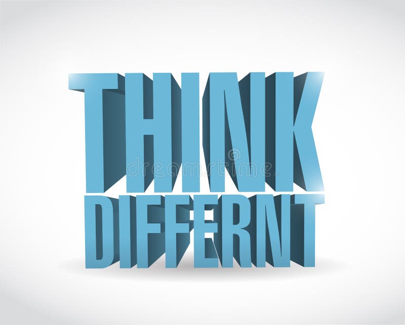 Think Different 3d Text Illustration Design Stock Illustration ...