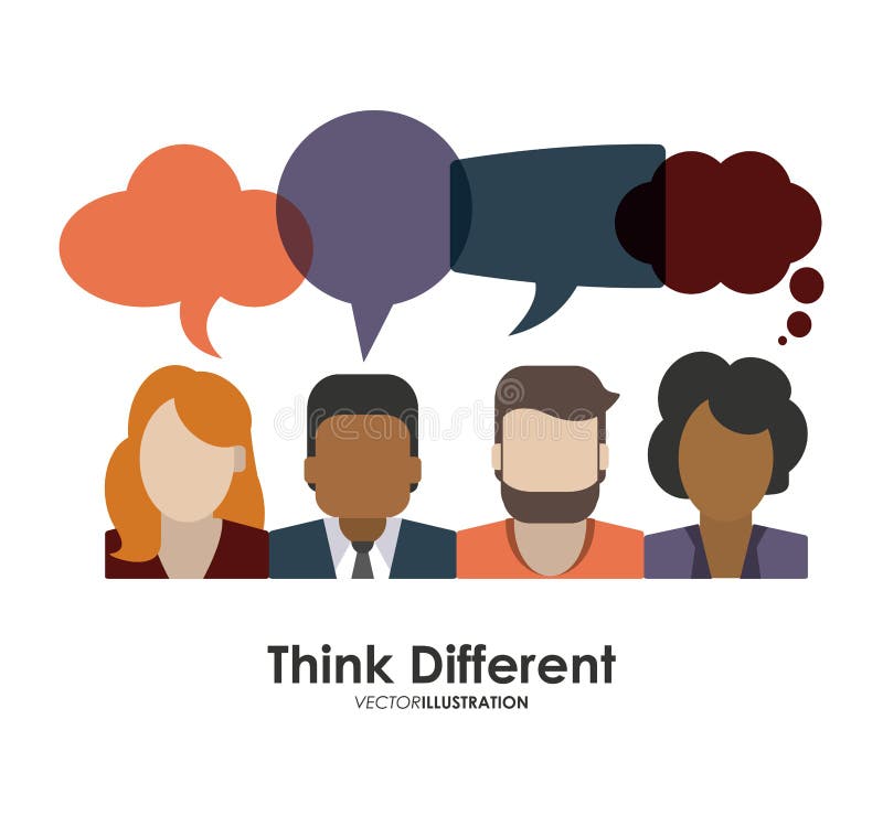 Think different design stock vector. Illustration of inspiration - 61001748
