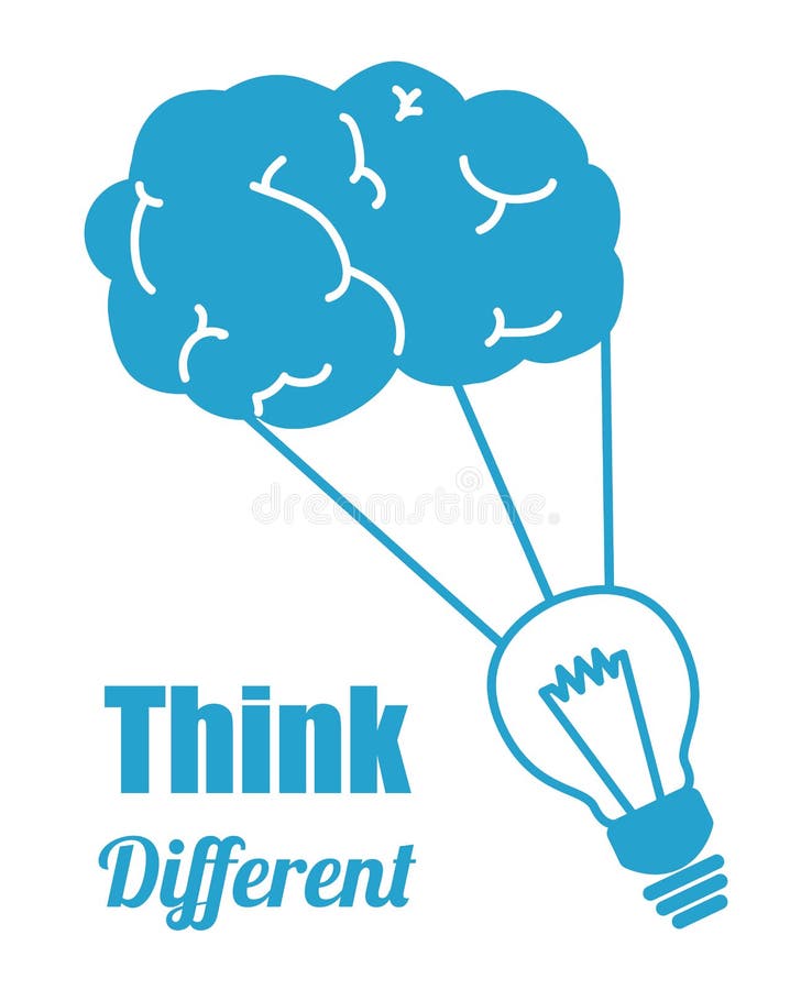 Think different design stock vector. Illustration of invention - 59800994
