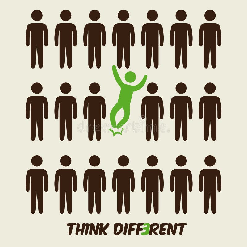 Think different stock vector. Illustration of leader - 48782160