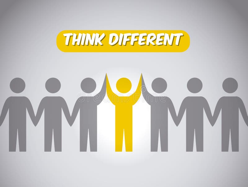 Think different stock vector. Illustration of business - 48782173