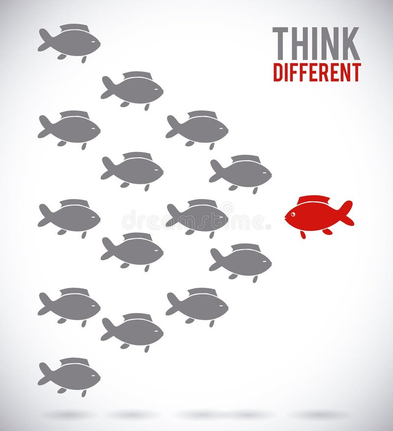 Think different stock vector. Illustration of individuality - 48782177