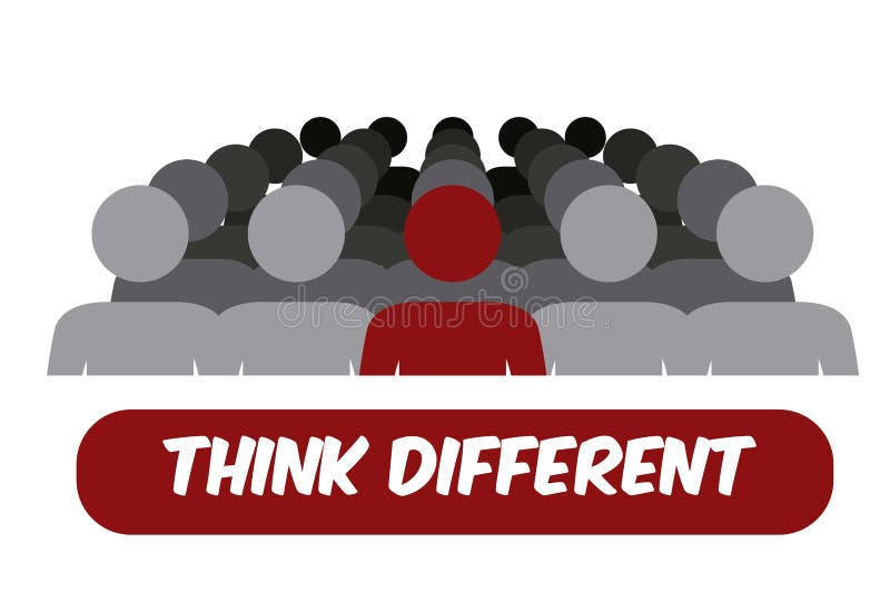 Think different stock vector. Illustration of community - 48782226