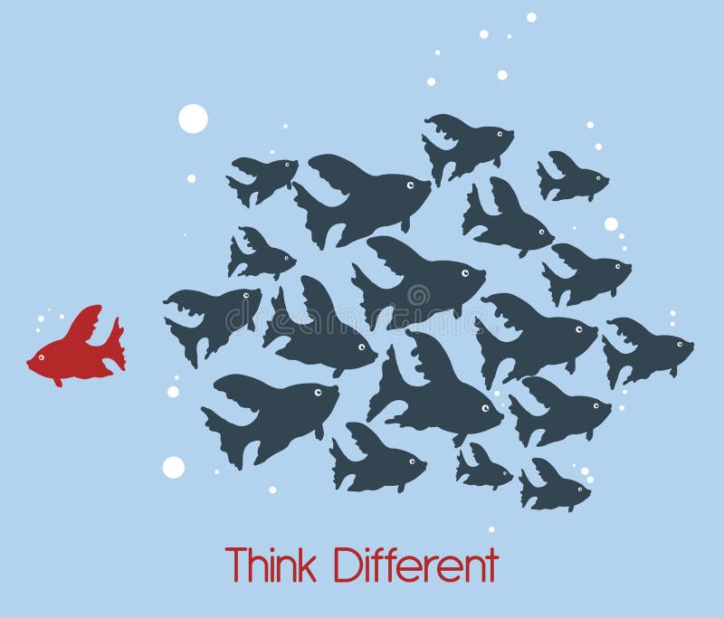 Think different stock vector. Illustration of symbol - 48782315