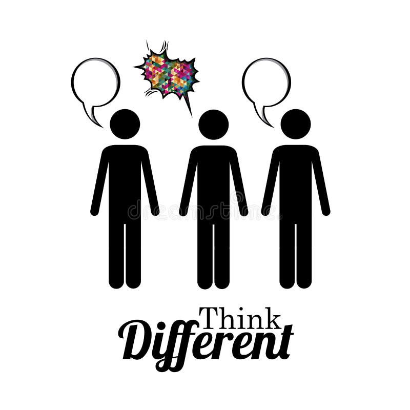 Think Different Design Over White Background Stock Vector ...