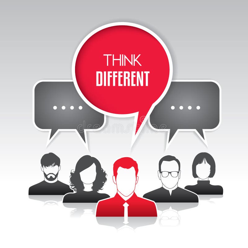 Think Different stock vector. Illustration of female - 35040034