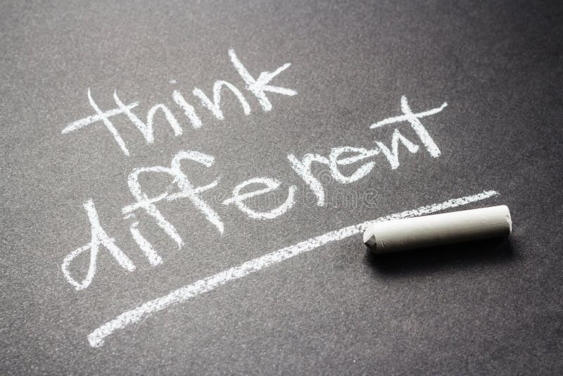 Think Different stock image. Image of solution, text - 50663667