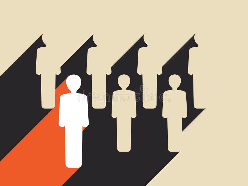 Think Different - People with One in Color Stock Vector - Illustration ...